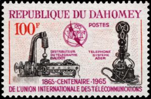 Stamp: Int'l Telecommunication Union (ITU), Centenary (Dahomey ...