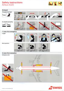 Safety Card: Airbus A320 (Swiss International Air Lines, SwitzerlandCol ...