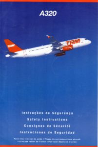 Safety Card: A320 (TAM, BrazilCol:TAM-TA-BR-0004