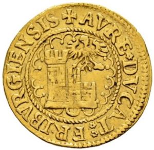 Moneda: 1 Ducat (No date) (Cantones suizos(Freiburg) WCC:fr243a(freiburg)
