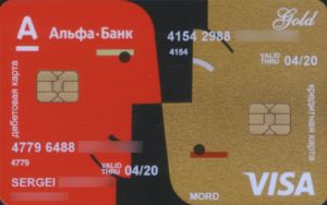 Bank Card: Face to face. Debit and Credit Card (Alfa-bank, RussiaCol:RU ...