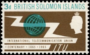 Stamp: ITU Emblem (Solomon Islands(Centenary of International ...