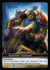 Game Card: Kidney Shot (World of Warcraft TCG(Fields of Honor (EA)) Col ...
