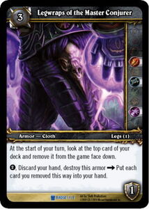 Game Card: Legwraps of the Master Conjurer (World of Warcraft TCG(Badge ...