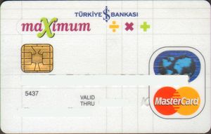 Bank Card: Maximum (Türkiye İş Bankası, Türkiye (Turkey)Col:TR-MC-0074