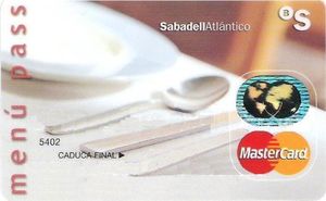 Bank Card: Menu Pass (SABADELLAtlántico, SpainCol:ES-MC-0025
