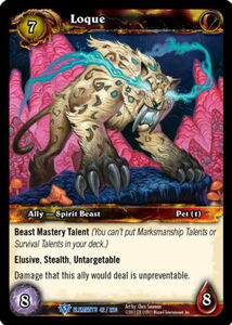Game Card: Loque (World of Warcraft TCG(War of the Elements) Col:WoW ...