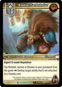 Game Card: Rimblat Earthshatter (World of Warcraft TCG(Icecrown) Col ...