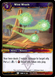 Game Card: Wild Wrath (World of Warcraft TCG(Tomb of the Forgotten ...