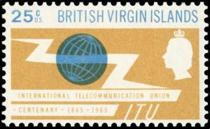 Stamp: ITU Emblem (British Virgin Islands(Centenary of International ...