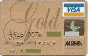 Bank Card: MBNA International (MBNA International, United Kingdom of ...