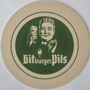 Beer Coaster: Bitburger (Bitburger Brauerei, Germany, Federal Republic ...