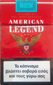 Cigarette Pack: American Legend (GreeceCol:GR-CT-1802