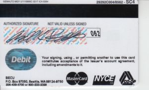 Bank Card: Becu - More Than Just Money (Becu, United States of ...