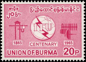 Stamp: International Telecommunication Union (Burma(Centenary of ...