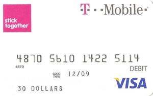 Bank Card: T Mobile VISA (Citibank, United States of America) Col:US-VI ...