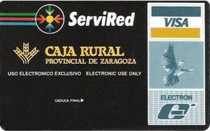 Bank Card: Caja Rural de Zaragoza (Caja Rural de Zaragoza, SpainCol:ES ...