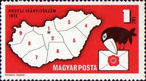 Stamp: Introduction of postal code system (Hungary(Post) Mi:HU 2831A,Sn ...