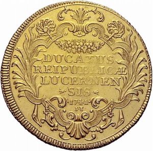 Coin: 4 Ducats (Luzern(Luzern Circulatttion Coinage) Col:CH-LZ-000094 ...
