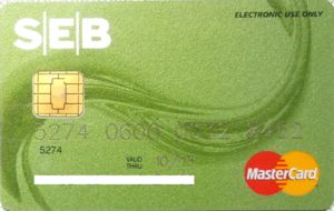 Tarjeta de Banco: SEB Mastercard (01/09) (Seb Banka, LetoniaCol:LV-MC ...