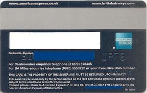 Bank Card: British Airways, American Express (American Express, United ...