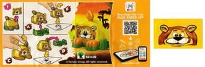 Meal Toy: Lion (Kinder Surprise, Europe) (Kinder - Mixart - Animal ...