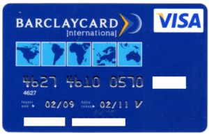 Bank Card: BARCLAYCARD International VISA (08/08) (Barclay Bank ...