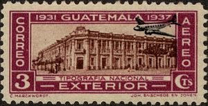 Stamp: National Printing Office (Guatemala) (Reelection of President ...
