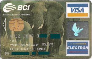 Bank Card: BCI Banco de Comercio e industria, VISA (09.96) (BCI Banco ...