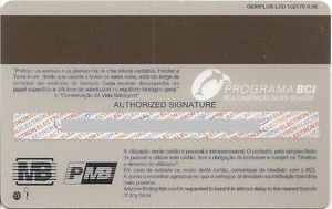 Bank Card: BCI Banco de Comercio e industria, VISA (09.96) (BCI Banco ...