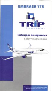 Safety Card: Embraer 175 (TRIP Linhas Aereas, BrazilCol:TIB-BR-0003