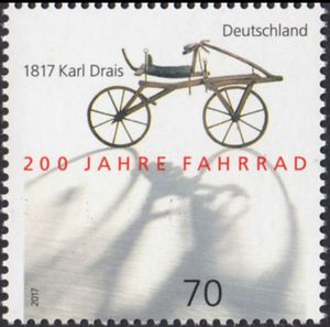 Stamp: Bicentenary of the Invention of the Bicycle (Germany, Federal ...