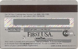 Bank Card: Florida State First USA (First USA Bank, United States of ...