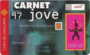 Bank Card: CARNET Jove 97 - Cataluña (Caixa Cataluña, SpainCol:ES-GM-0032