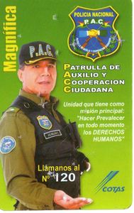 Tarjeta Telefónica: PAC, policia nacional (Cotas, Bolivia(Policia ...