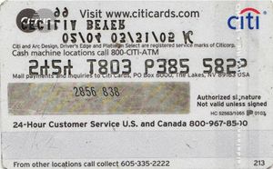 Bank Card: Driver's Edge (Citibank, United States of America) Col:US-MC ...