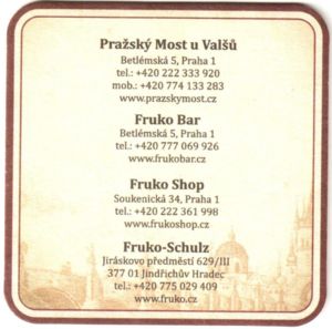 Beer Coaster: Prazsky most (Prazsky most u Valsu, Czech RepublicCol:CZ ...