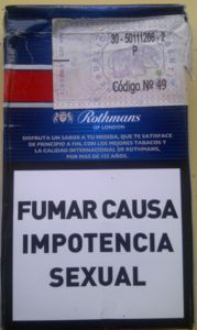 Cigarette Pack: Rothmans Red (ArgentinaCol:AR-CT-0114