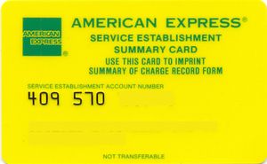 Bank Card: American Express Service card (American Express, United ...