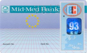 Bank Card: Mid-Med Bank - ec card 93 (Mid-Med Bank, Malta) Col:MT-GM-0002