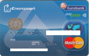 Bank Card: Epistrofi Eurobank pay pass Mastercard (Eurobank Ergasias S ...