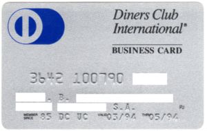 Kartu Transaksi: Diners Club International BUSINESS CARD (Diners Club ...