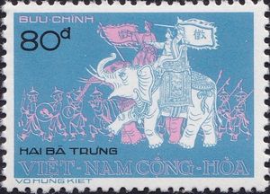 Stamp: Sisters Trung 3 (Vietnam, South(History) Mi:VN-S 552,Sn:VN-S 474 ...