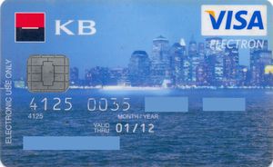 Bank Card: KB (skyscrapers) (Komerční Banka (KB), Czech RepublicCol:CZ ...