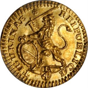 Coin: ¼ of Ducat (Swiss Cantons(Zurich) WCC:km138 (zurich)