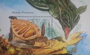 Stamp: Mosasaurus (Western Sahara: Illegal Stamps(Sahara Occ.) Col:EH ...