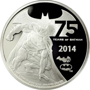 Moneda: 5 Dollars (75 Years Anniversary of Batman) (Niue(Producto ...