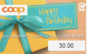 Gift Card: Coop Happy Birthday (Groupe Coop, Switzerland) (Coop Happy ...