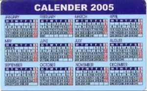 January 2005 Ka Calendar