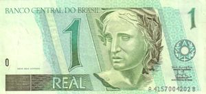 Banknote: 1 Real (Brazil(1994-2012 ND "Real" Issue) Wor:P-243Аb,Ww :C248